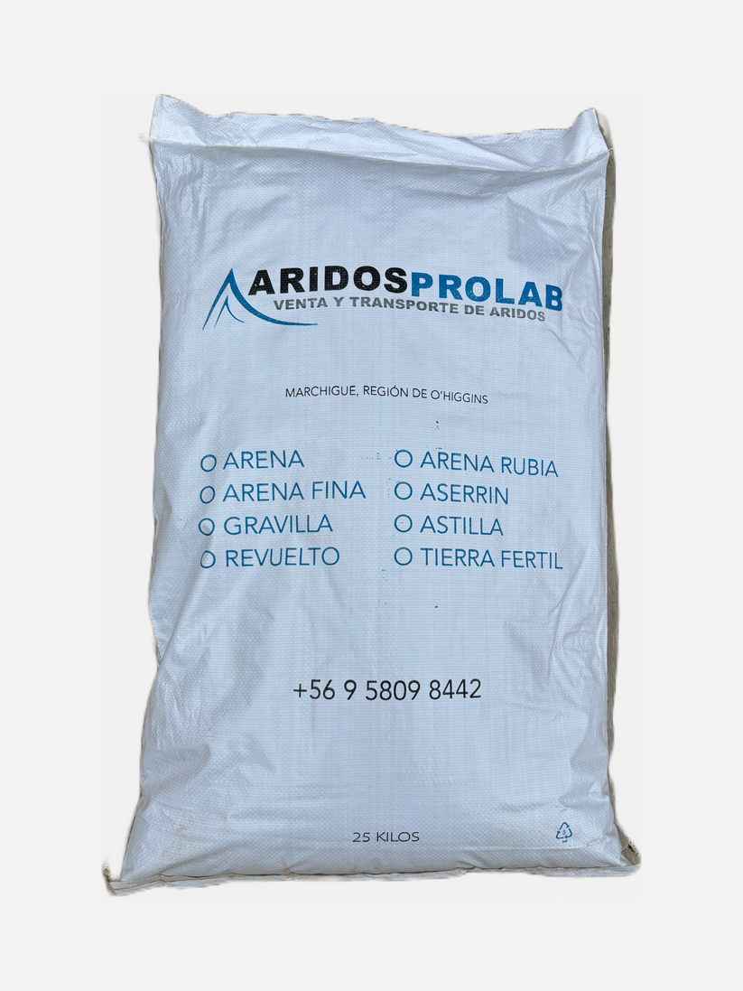 Material en saco 25kl. – Áridos Prolab